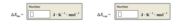 Using the following data, calculate ?Sfus and ?Svap | Chegg.com