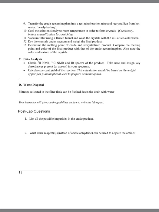 Solved I need help answering the following Post-Lab | Chegg.com