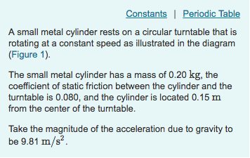 Solved Part A What is the maximum speed vmax that the | Chegg.com