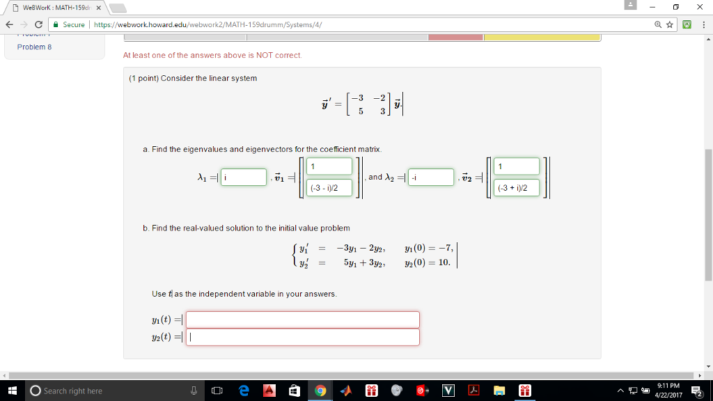 Solved D WeBWork MATH-159cr x C Secure I h | Chegg.com