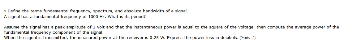 Solved Define the terms fundamental frequency, spectrum, and | Chegg.com