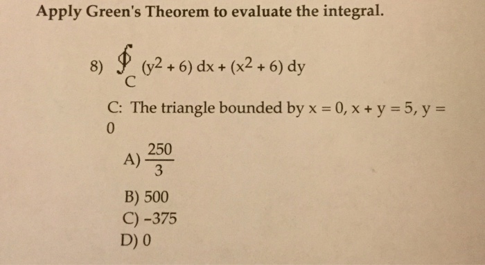 Solved Apply Green's Theorem to evaluate the integral._C(y^2 | Chegg.com
