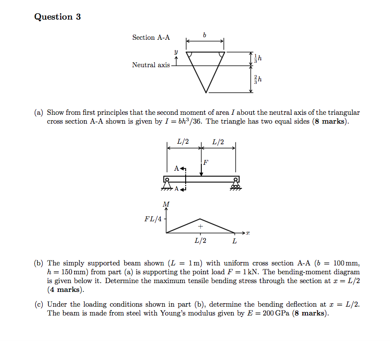 Solved Question 3 Section A-A Neutral axis (a) Show from | Chegg.com Solved Question 3 Section A-A Neutral axis (a) Show from | Chegg.com