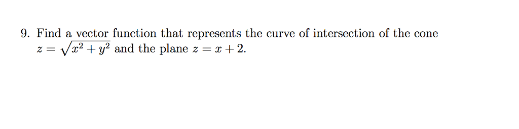 Solved Find a vector function that represents the curve of | Chegg.com