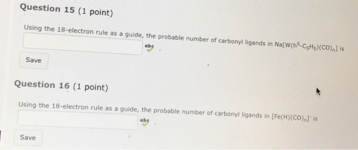 Solved Using the 18-electron rule as a guide, the probable | Chegg.com