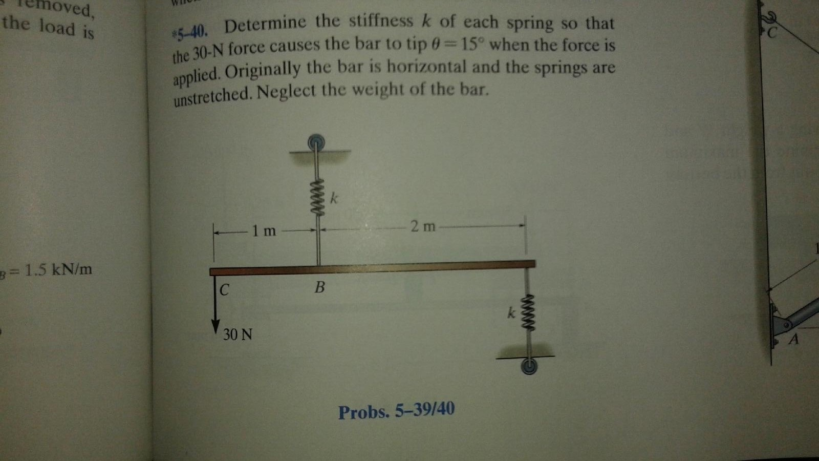 Solved Determine the stiffness k of each spring so that the | Chegg.com