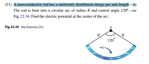 Solved A non-conductive rod has a uniformly distributed | Chegg.com