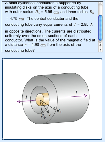 Solved A solid cylindrical conductor is supported by | Chegg.com