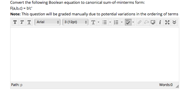 Solved Convert the following Boolean equation to canonical | Chegg.com