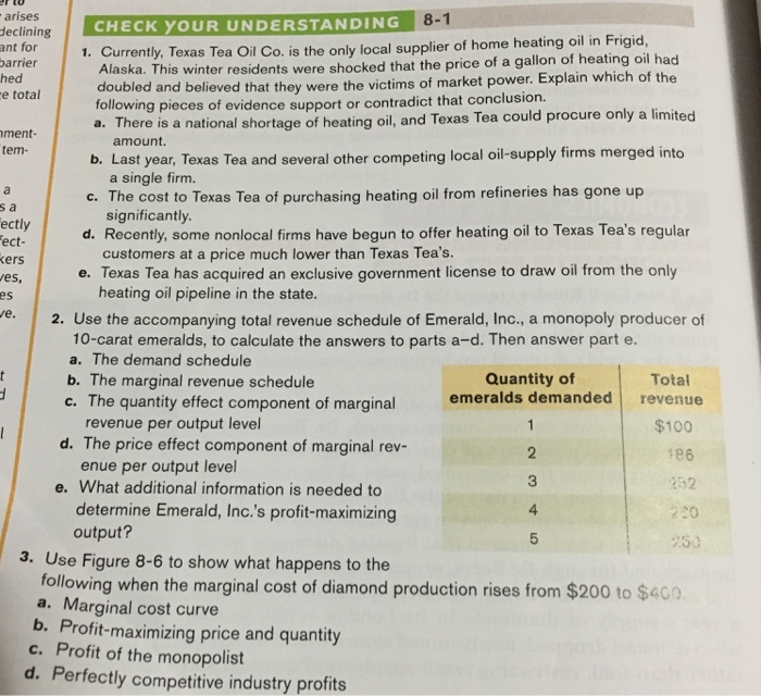 Solved Currently, Texas Tea Oil Co. is the only local | Chegg.com