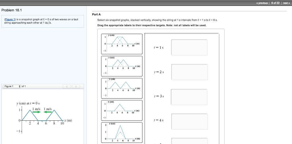 Solved (Figure 1) is a snapshot graph at t = 0 s of two | Chegg.com