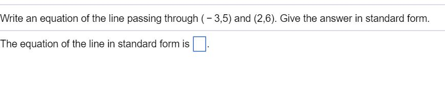 Solved Write An Equation Of The Line Passing Through 3 5