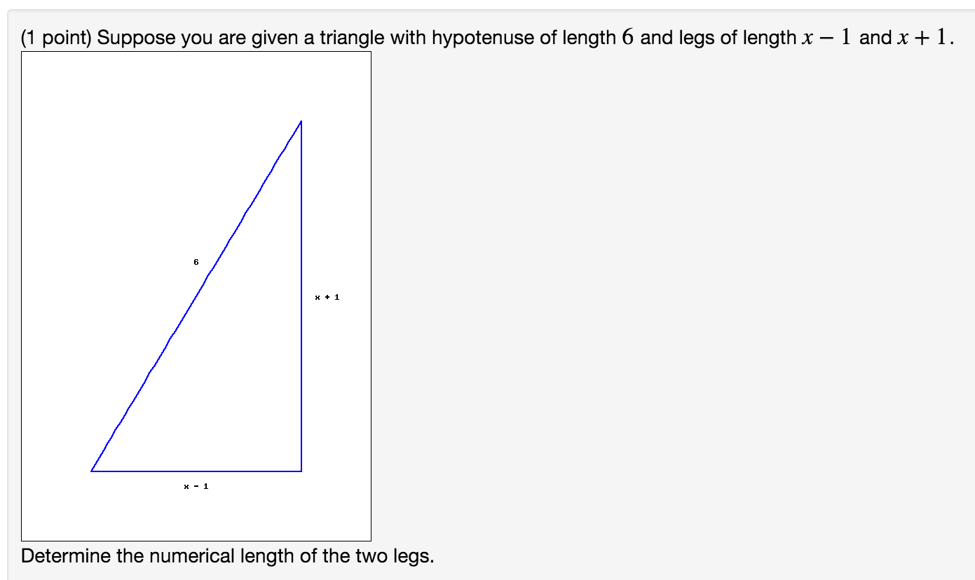 Solved (1 poinh Suppose you are given a riangle with | Chegg.com