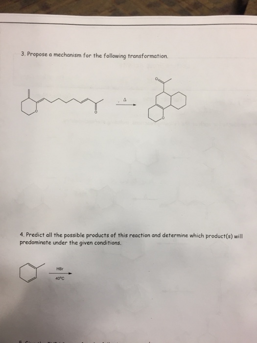 Solved Propose a mechanism for the following transformation. | Chegg.com