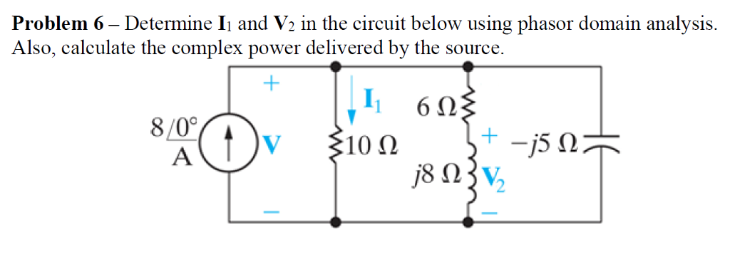 Solved Determine I_1 and V_2 in the circuit below using | Chegg.com