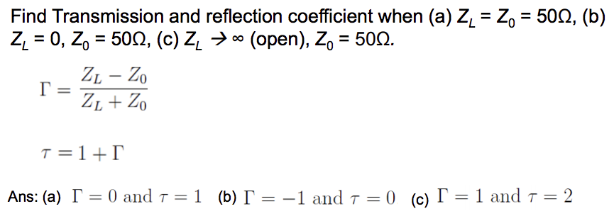 Solved Find Transmission and reflection coefficient when (a) | Chegg.com
