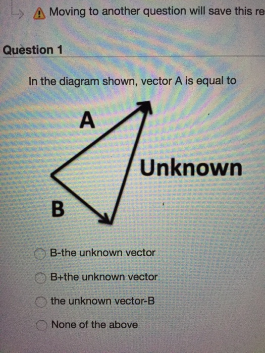 Solved In the diagram shown, vector A is equal to B-the | Chegg.com