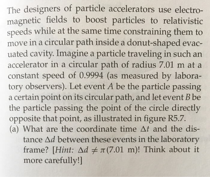Solved The designers of particle accelerators use electro- | Chegg.com