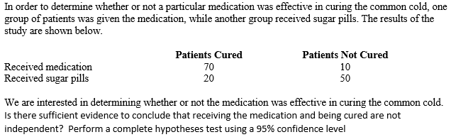 Solved In order to determine whether or not a particular | Chegg.com