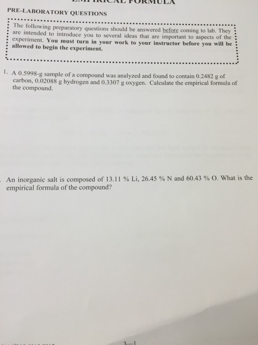 Solved The following preparatory questions should be | Chegg.com