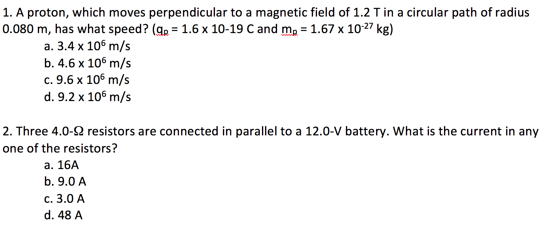 Solved A proton, which moves perpendicular to a magnetic | Chegg.com