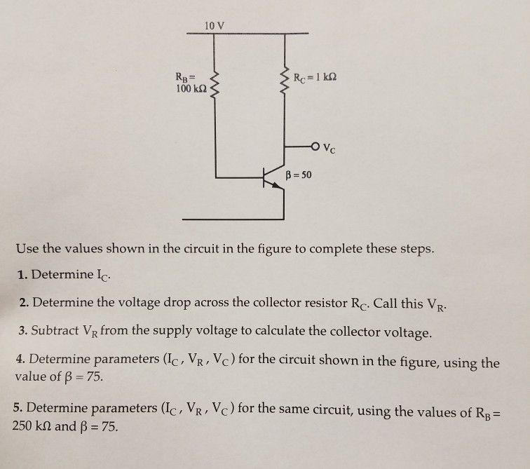 Solved 10 V 100 kΩ Use the values shown in the circuit in | Chegg.com