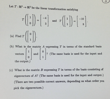 Solved Let T: R^2 - > R^2 be the linear transformation | Chegg.com