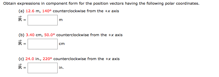 Solved Obtain expressions in component form for the position | Chegg.com