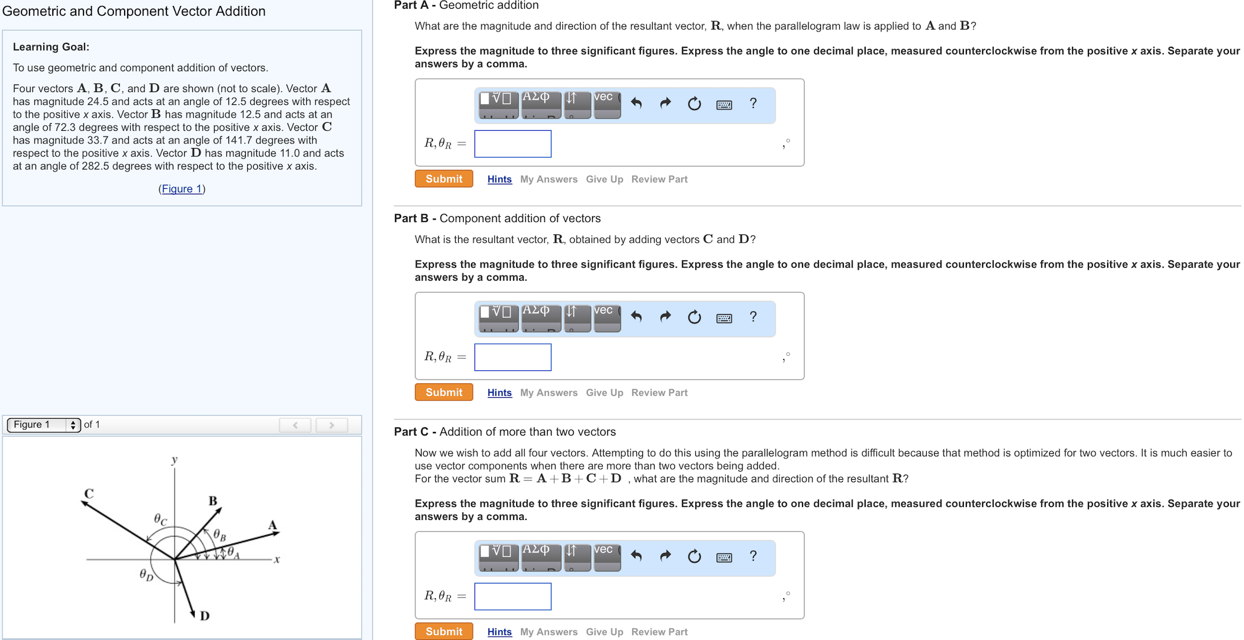 Solved Learning Goal: To use geometric and component | Chegg.com