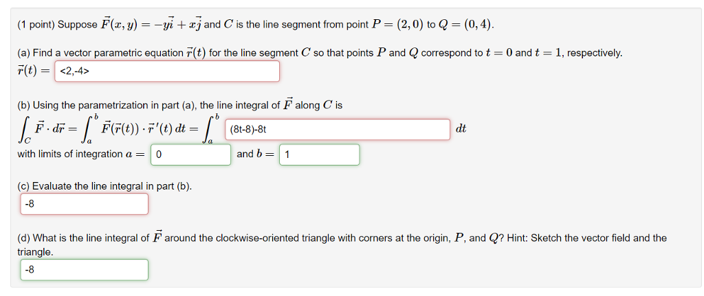 Solved Suppose F(x, y) = -yi 4- xj and C is the line segment | Chegg.com