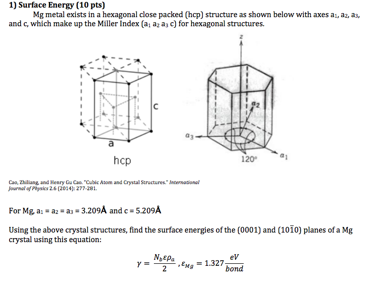 Solved Mg metal exists in a hexagonal close packed (hcp) | Chegg.com