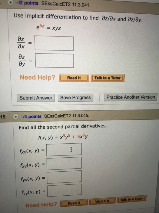 Solved Use implicit differentiation to find partial | Chegg.com