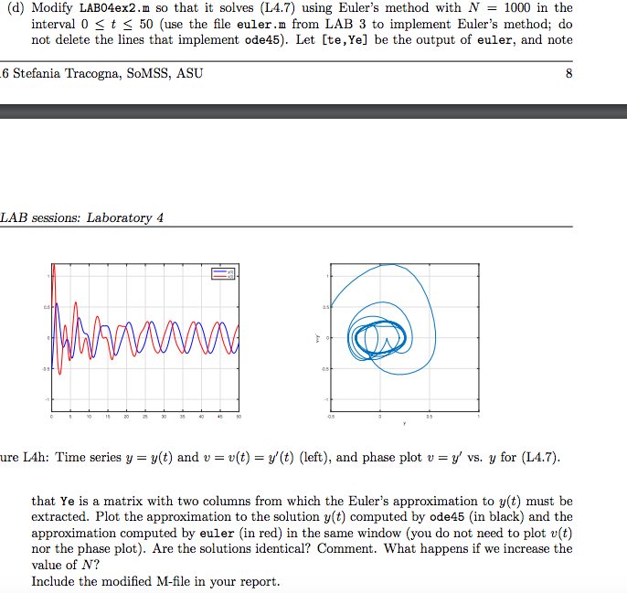 Solved (d) Modify LAB04ex2. m so that it solves (LA.7) using | Chegg.com
