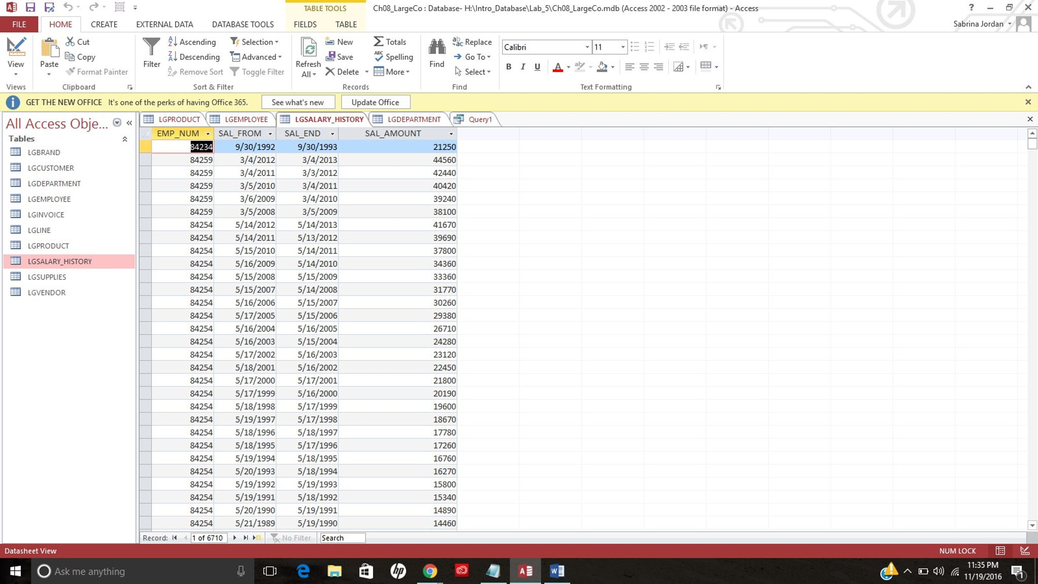 Solved Write a query to display the starting salary for each | Chegg.com