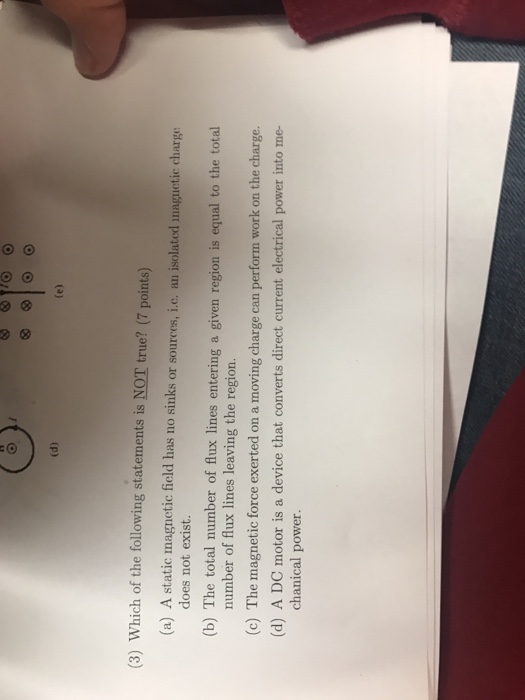 Solved Which of the following statements is NOT true? A | Chegg.com