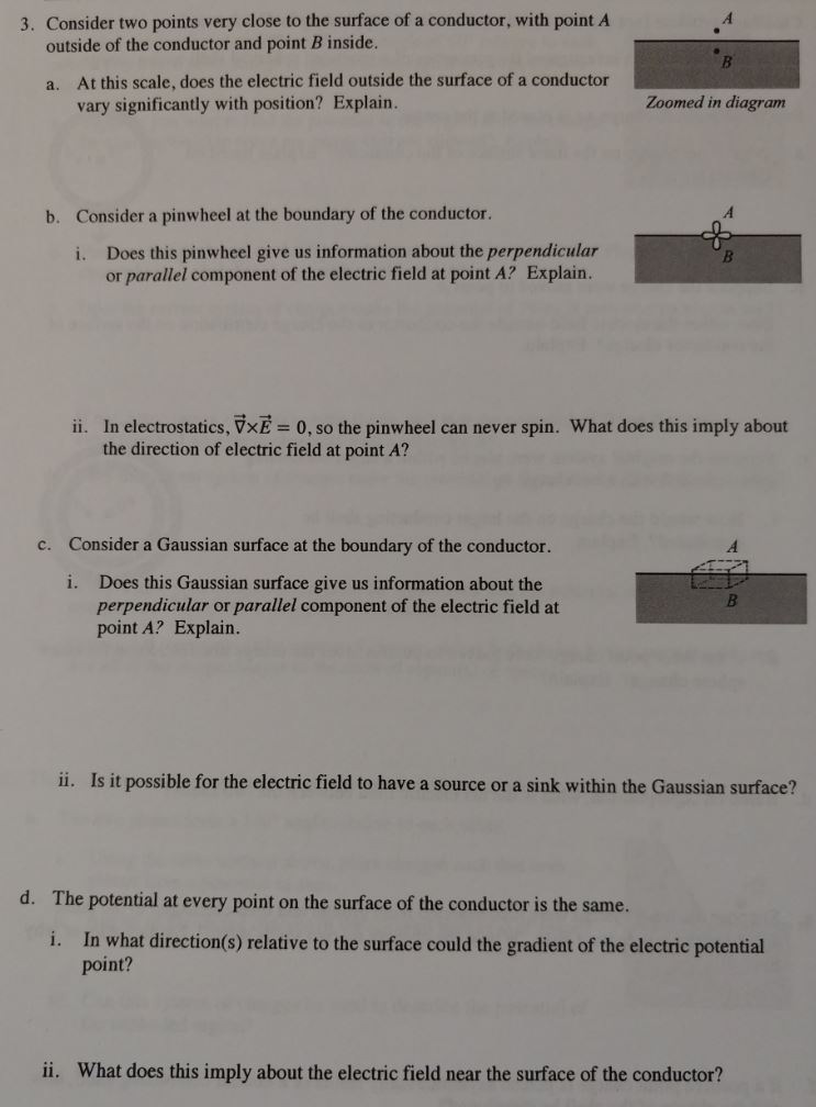 Solved 3. Consider two points very close to the surface of a | Chegg.com