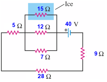 Solved Dr. Arel embeds the top resistor in a block of ice at | Chegg.com