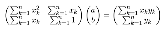 Solved Solve for a and b. (sigma_k = 1 ^n x_k^2 sigma_k = 1 | Chegg.com
