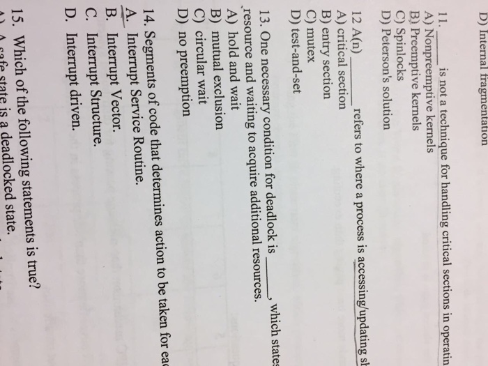 Solved Internal fragmentation is not a technique for | Chegg.com