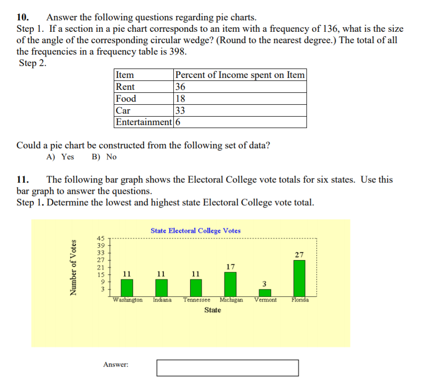 Solved 10. Answer the following questions regarding pie | Chegg.com