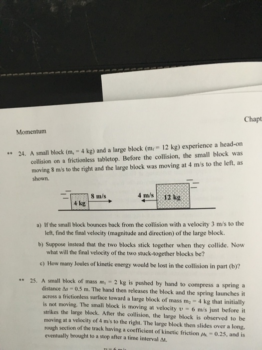 Solved A small block (m_s = 4 kg) and a large block (m_f = | Chegg.com