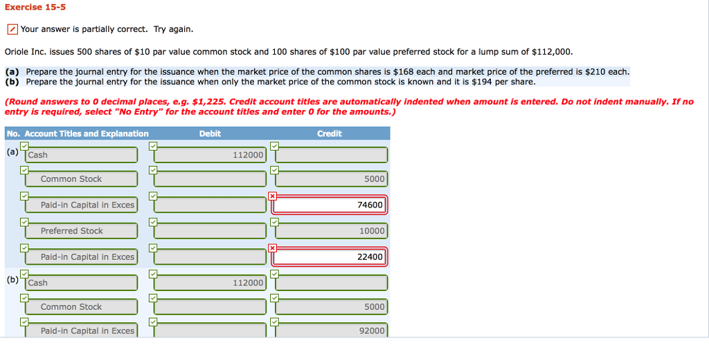 Solved Oriole Inc. issues 500 shares of $10 par value common | Chegg.com