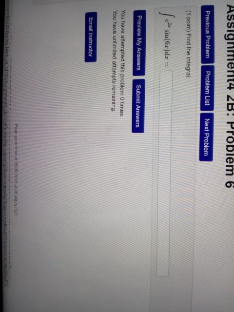 Solved AssIghmenta 2B. Problem 6 Problen Lit Next Problern | Chegg.com