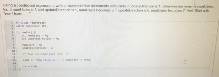 Solved Using A Conditional Expression Write A Statement 