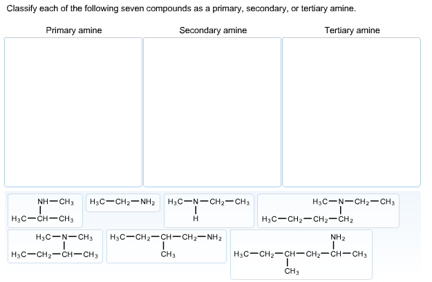 Primary Secondary Tertiary Amine