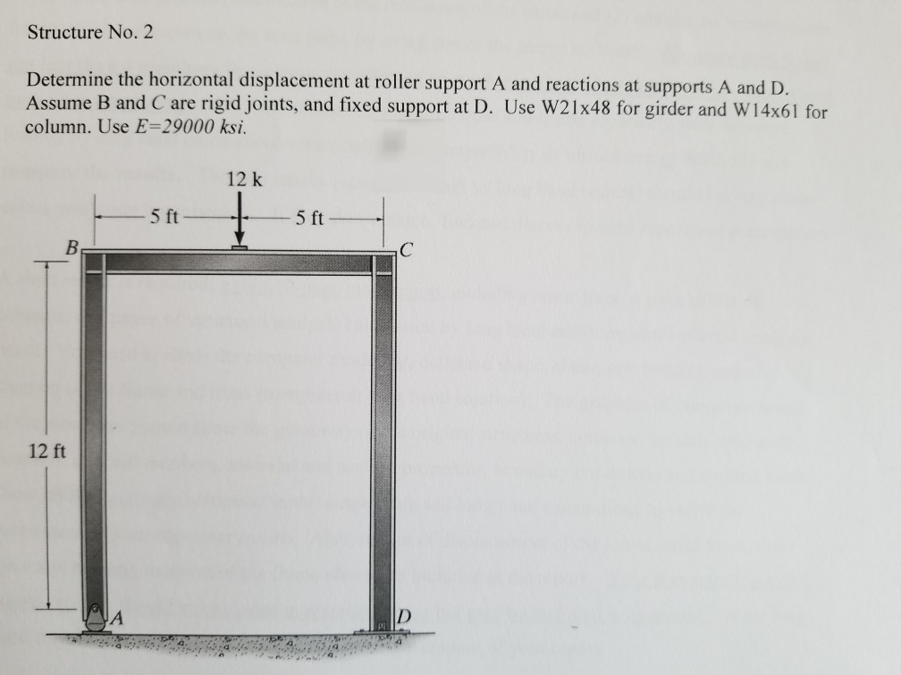 Solved Structure No. 2 Determine the horizontal displacement | Chegg.com