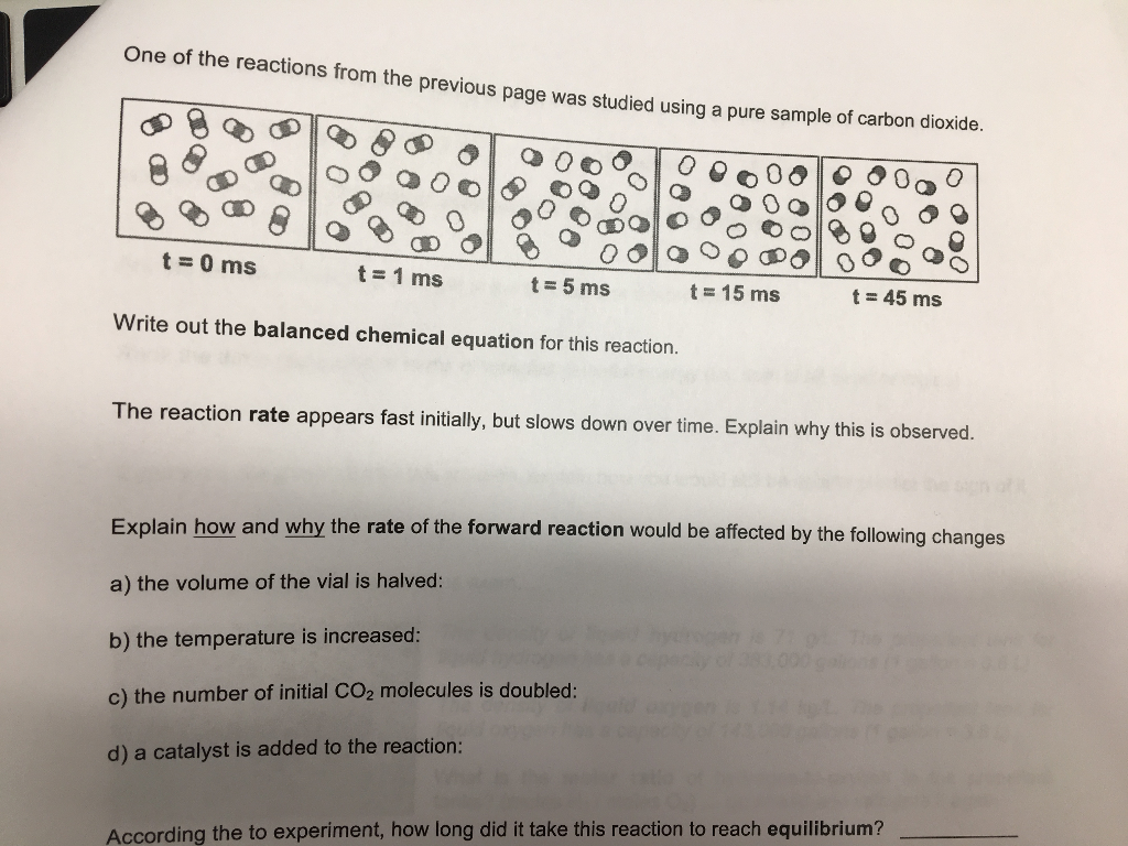 Solved Explain how and why the rate of the forward reaction | Chegg.com