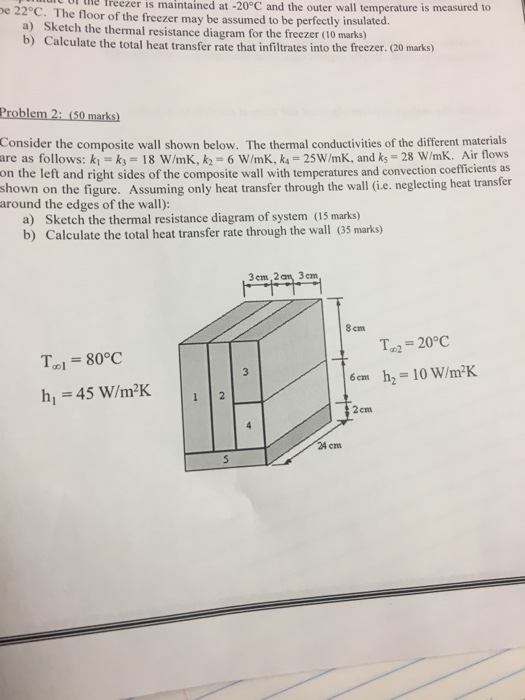 Solved Sketch the thermal resistance diagram for the freezer | Chegg.com