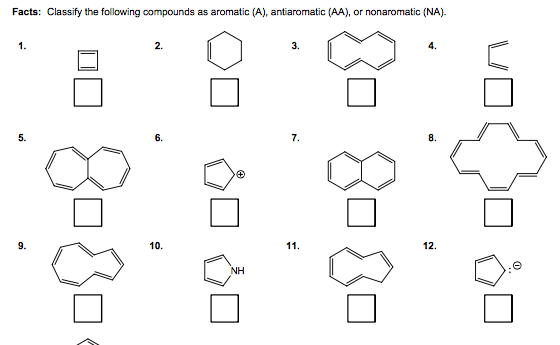 Solved Classify the following compounds as aromatic (A), | Chegg.com