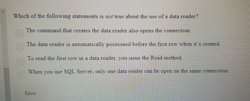Solved Which of the following statements is not true about | Chegg.com